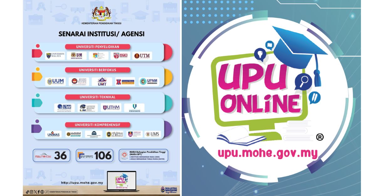 Senarai Institusi/Agensi bagi Permohonan UPUOnline